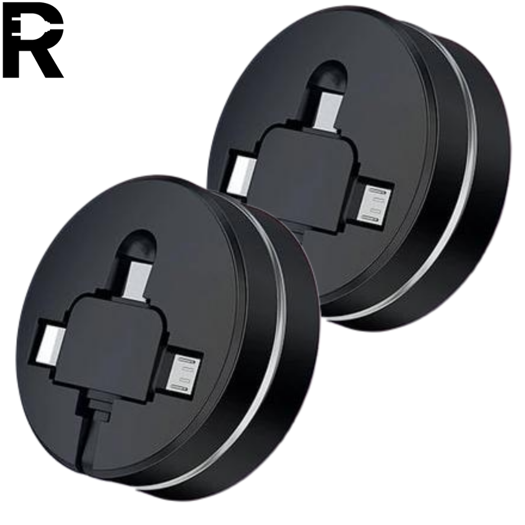 Retracto™ One: 3 in 1 Retractable USB Charging Cable